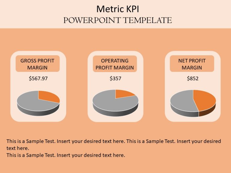 Metric KPI PowerPoint Template Slide - Slidevilla