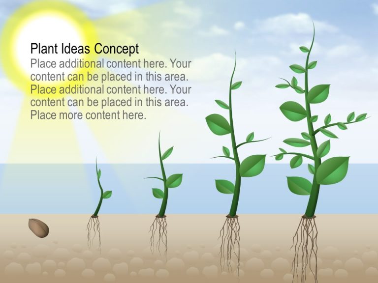 Plant Ideas Concept PowerPoint Template Slides