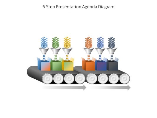6 Step Presentation Agenda Diagram for PowerPoint