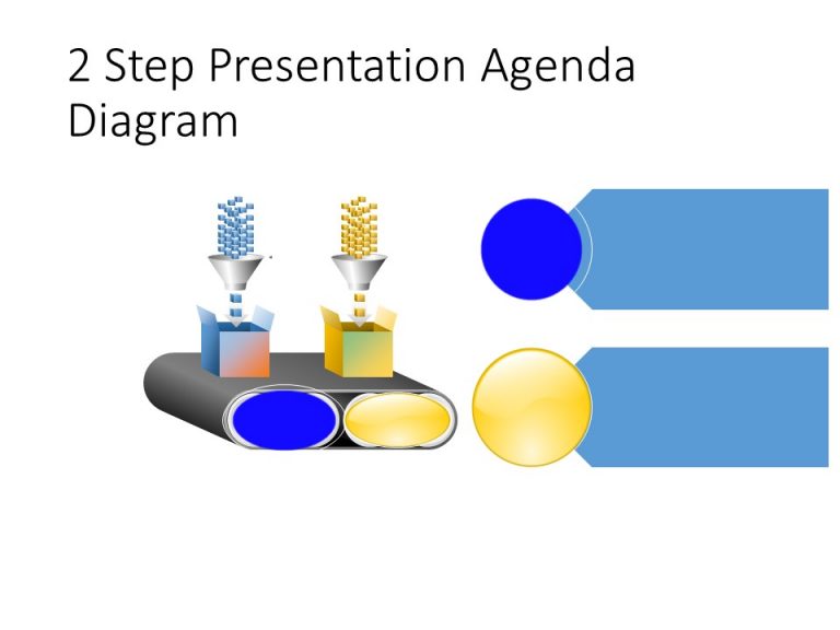 2 Step Presentation Agenda Diagram for PowerPoint