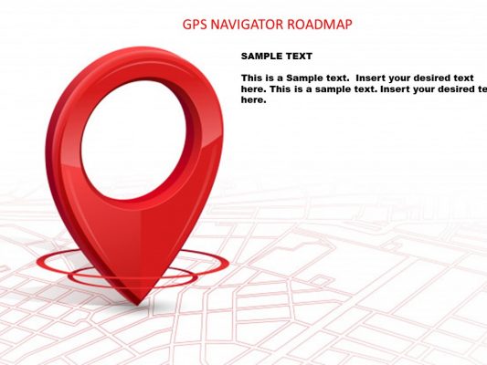 GPS Navigator Roadmap PowerPoint Template