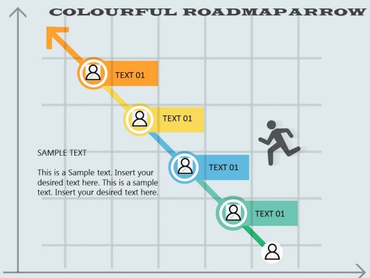Colorful Roadmap Arrow Concept for PowerPoint Slide Colorful Roadmap Arrow Concept for PowerPoint Slide