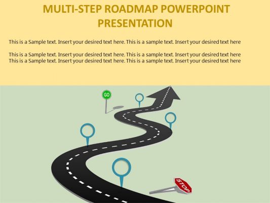 Multi-step Roadmap Journey Concept for PowerPoint Slide - Slidevilla