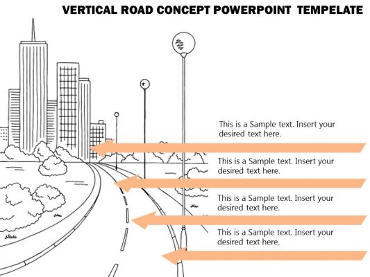 Vertical Roadmap Concept PowerPoint Template Slide - Slidevilla