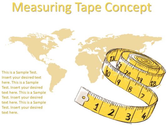 Measuring Tape Concept Slide PowerPoint Template Slide - Slidevilla