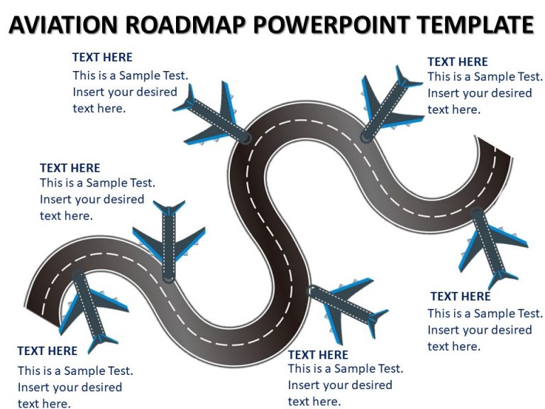 Aviation Roadmap PowerPoint Template Slide - Slidevilla