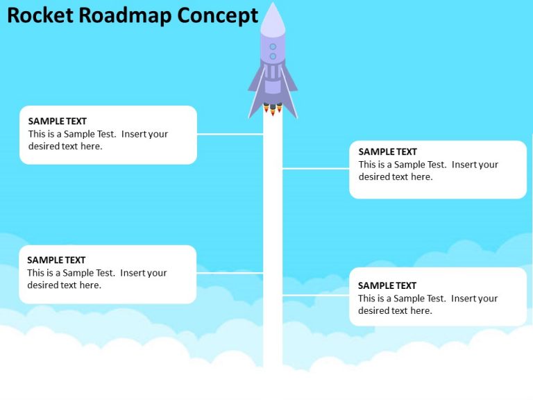Rocket Roadmap Concept for PowerPoint Slide - Slidevilla