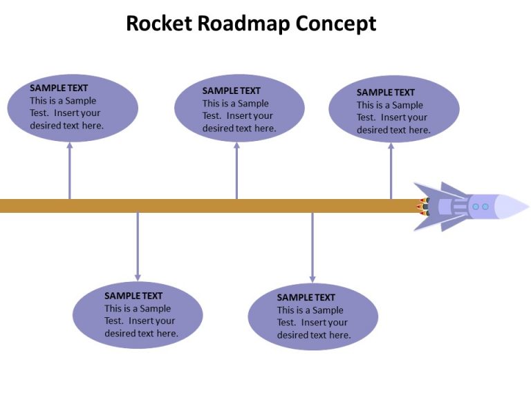 Rocket Roadmap Concept for PowerPoint Slide - Slidevilla