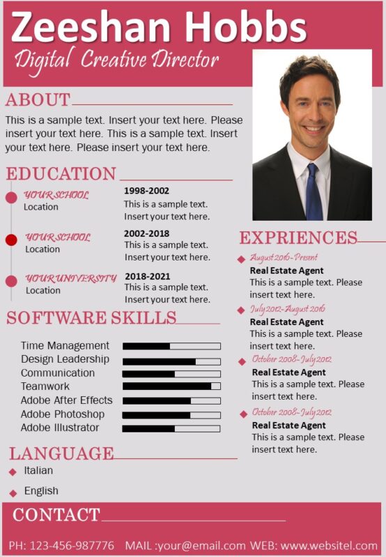 Senior Digital Creative Director Resume Template - Slidevilla
